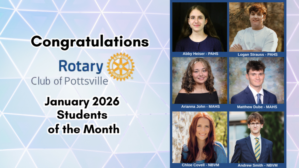 Pottsville Rotary Club Recognizes Students of the Month for January ...